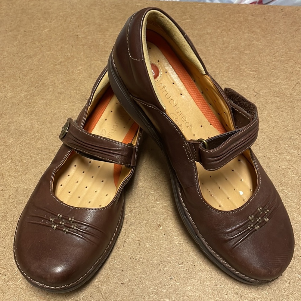 Clarks Unstructured Casual Mary Jane Loafers Shoes Si… - Gem